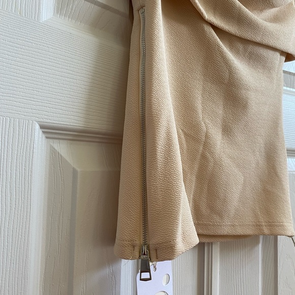 Commense | Tops | Nwt Beige Tan Zip Down Strapless Tube Top Medium ...